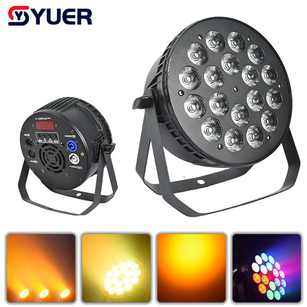 YUER™️ LED Stage Lights RGBW 18x10W 4IN1 Par Lights Wall wash strobe e – yuerlights