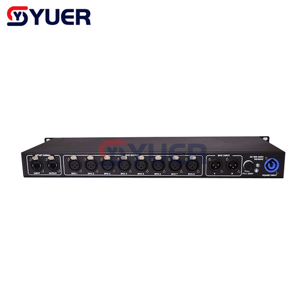 YUER™️ Artnet Dmx Control 8 Port Signal Converter Output 4096 Channels ...